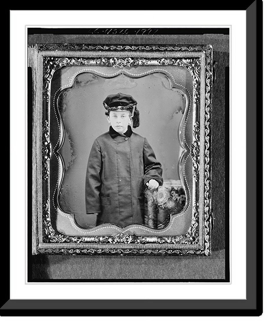 Historic Framed Print, [George Leverett Stowell as a boy, three-quarter ...