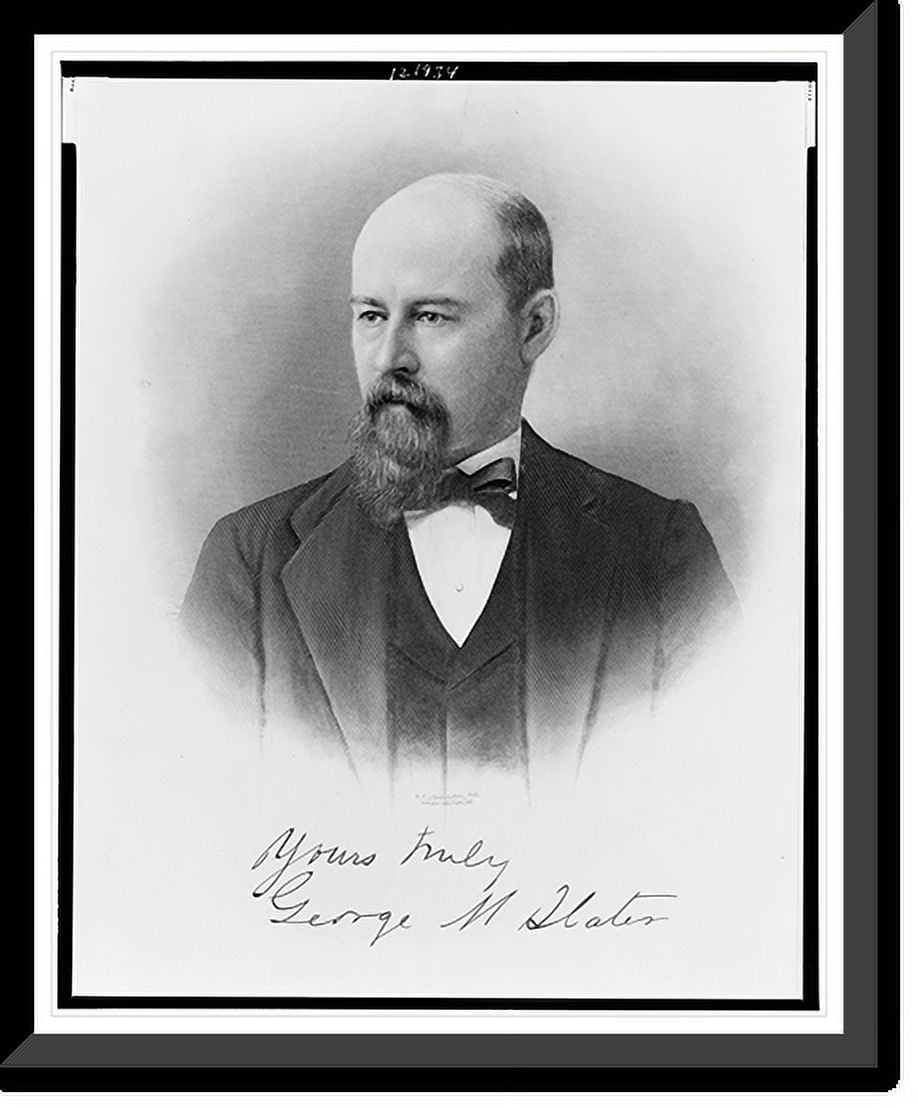 Historic Framed Print, [George M. Slater, head-and-shoulders portrait ...