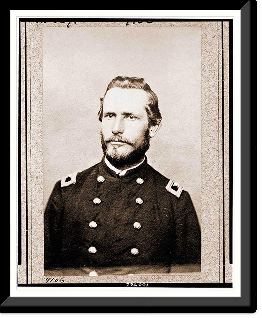 Historic Framed Print, George R. Latham Colonel 5th W. Va. Cav. head ...