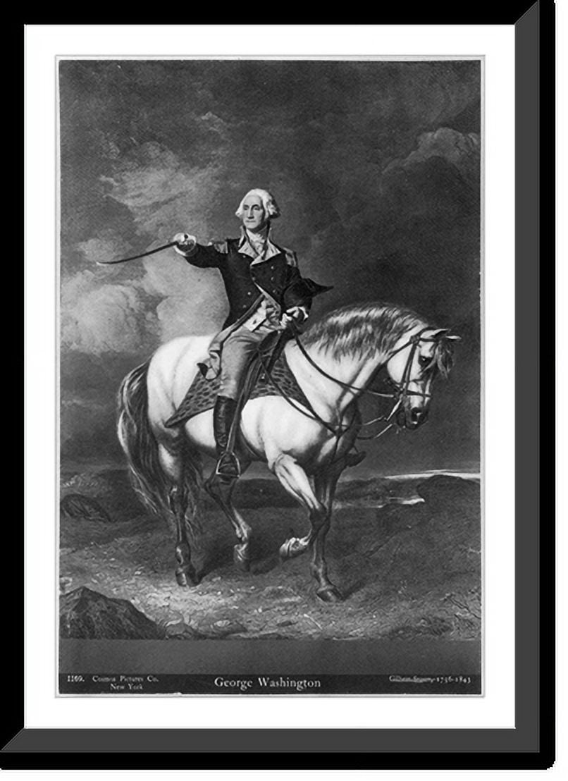 Historic Framed Print, George Washington - 9, 17-7/8" x 21-7/8 ...
