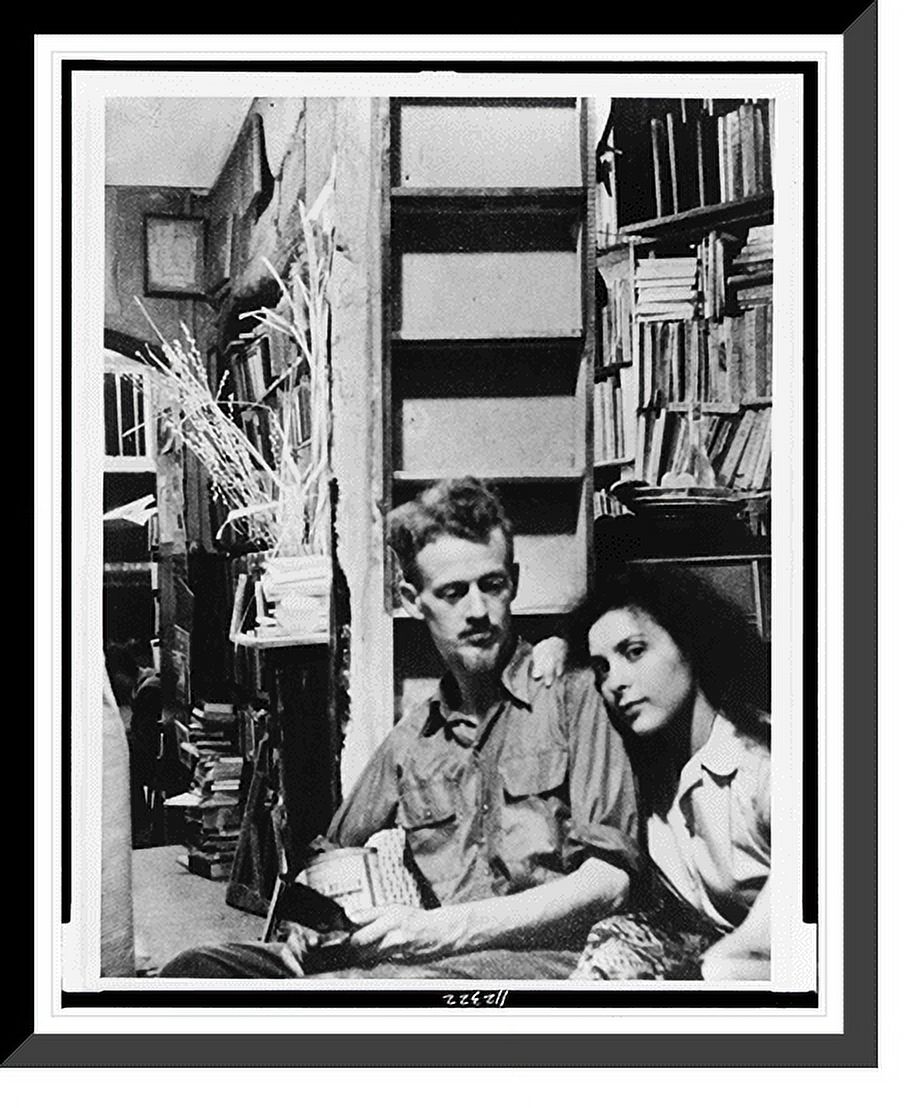 Historic Framed Print, [George Whitman seated in his bookstore, called ...