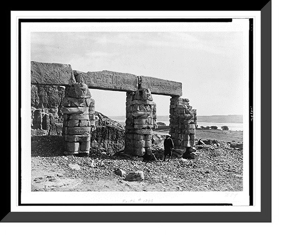 Historic Framed Print, Gerf Hussayn - Portico of the Temple, 17-7/8" x ...