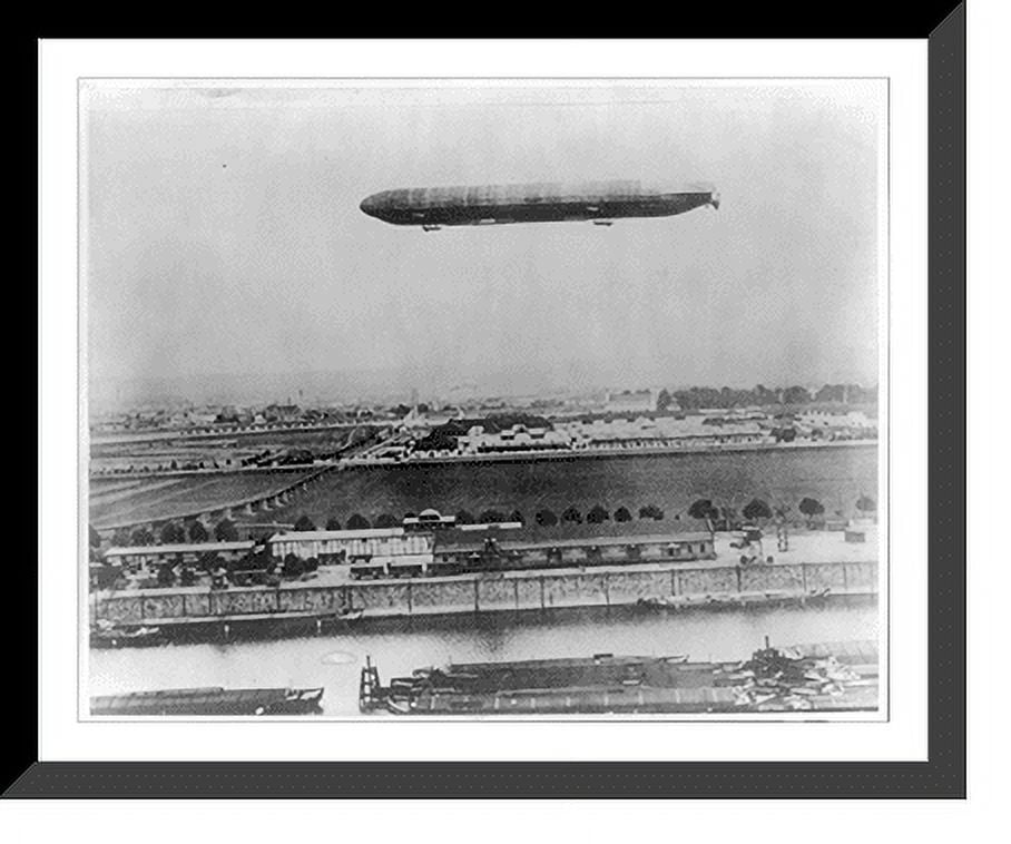 Historic Framed Print, [German Armored Zeppelin starting out on bombing ...