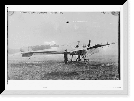 Historic Framed Print, German "Arrow" plane . Ziegler type, 17-7/8" x ...