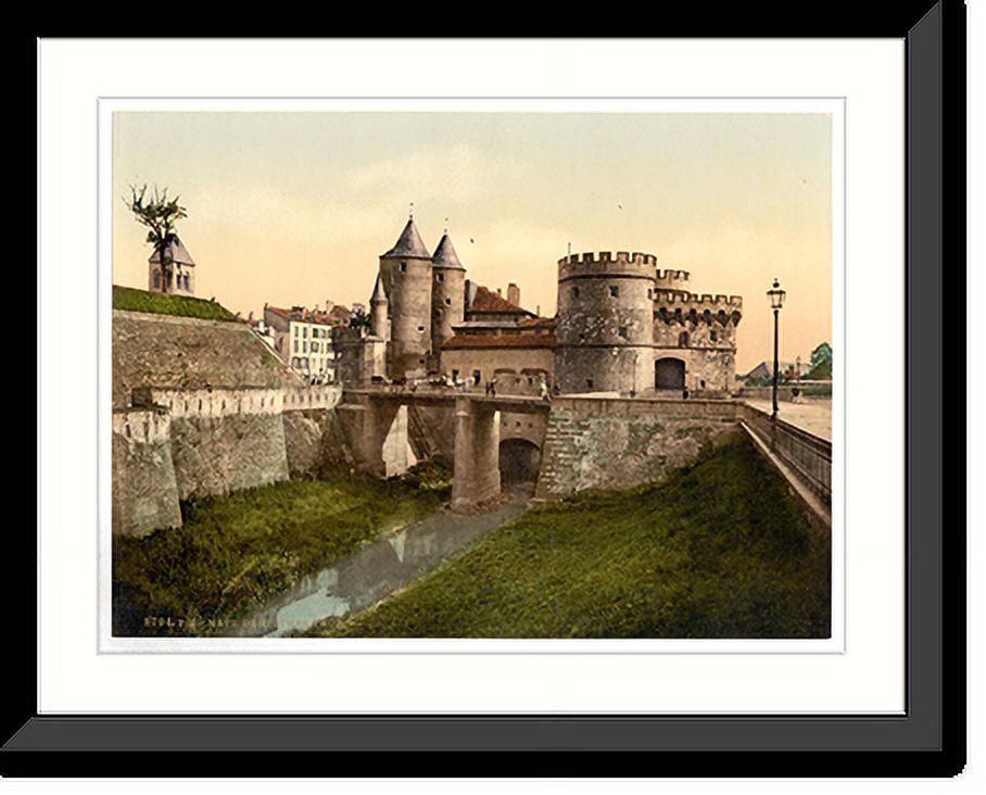 Historic Framed Print, German Gate Metz Alsace Lorraine Germany, 17-7/8 ...