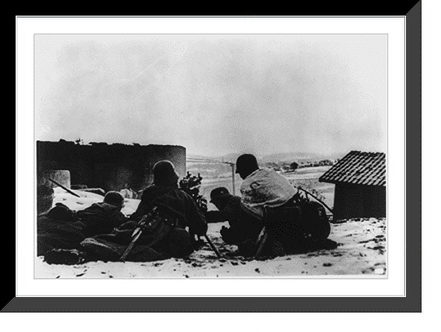 Historic Framed Print, [German machine gun crew in Norway. April 1940 ...