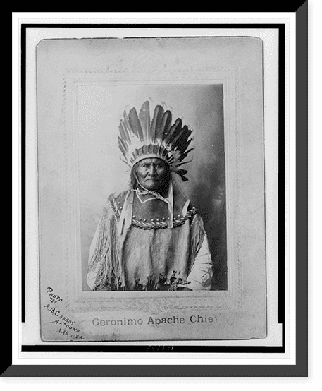 Historic Framed Print, [Geronimo, half-length portrait, facing front ...