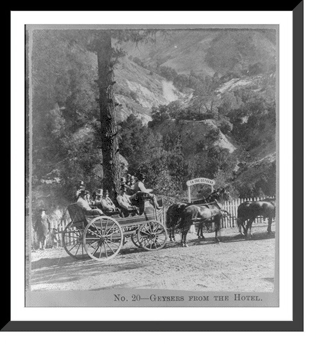 Historic Framed Print, Geysers from the hotel, Geyser Springs, Sonoma ...