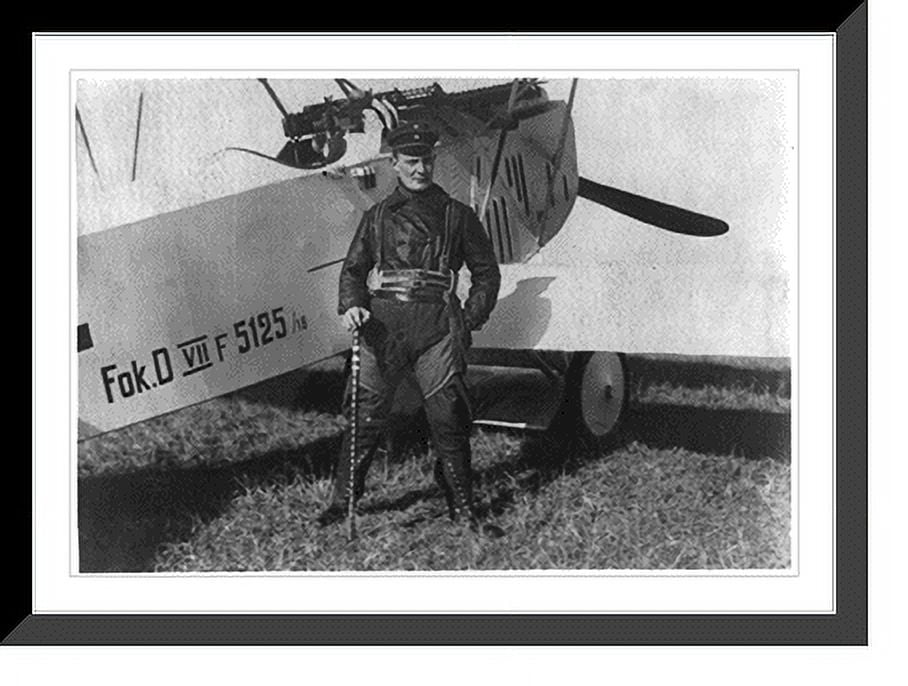 Historic Framed Print, [Goering, full length, standing next to Fokker D ...
