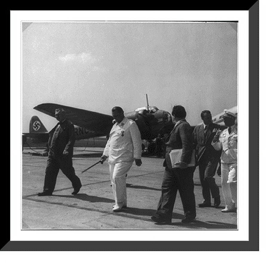 Historic Framed Print, [Goering inspecting Junkers aircraft plant in ...