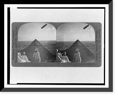 Historic Framed Print, The Graf Zeppelin's rendezvous with the eternal ...