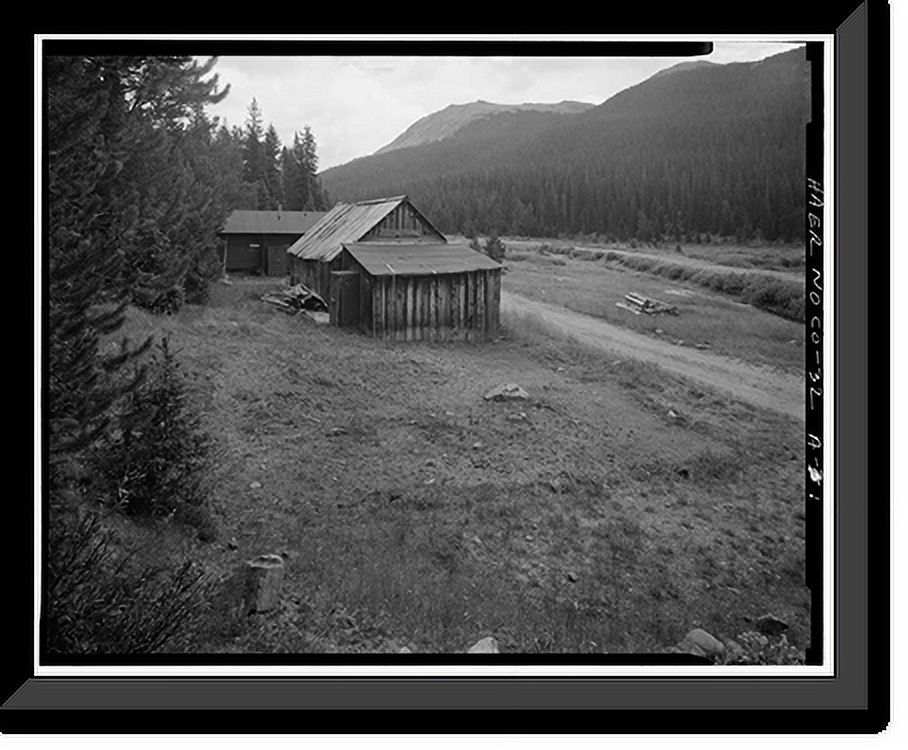 Historic Framed Print, Grand Ditch, LaPoudre Pass Barn, Grand Lake ...