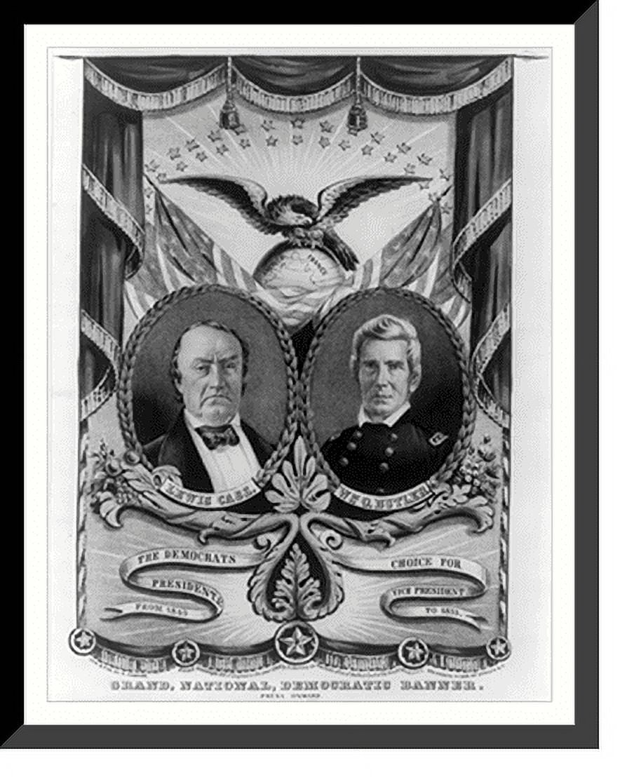 Historic Framed Print, Grand National Democratic banner. Press onward ...