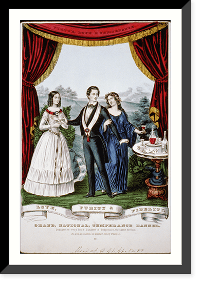 Historic Framed Print, Grand, national, temperance banner: dedicated to ...