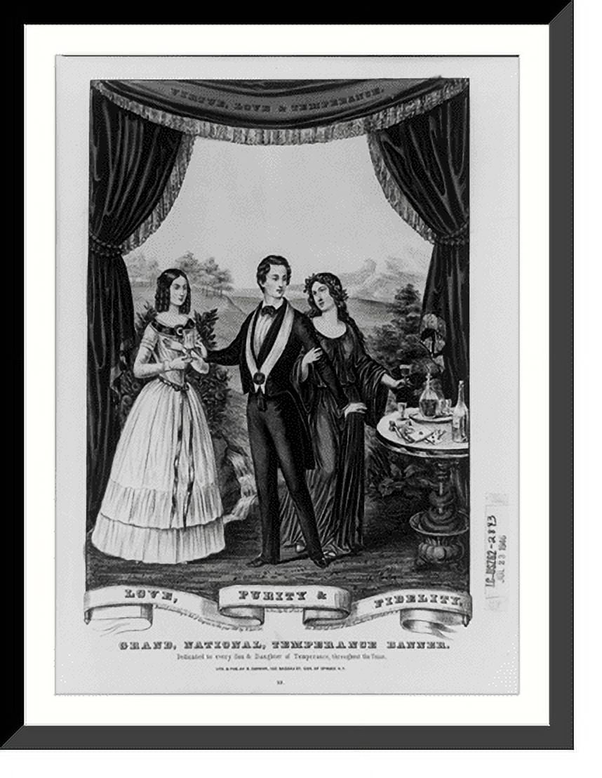 Historic Framed Print, Grand, national, temperance banner: dedicated to ...