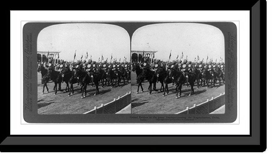 Historic Framed Print, Grand review at the great Durbar. passing the ...