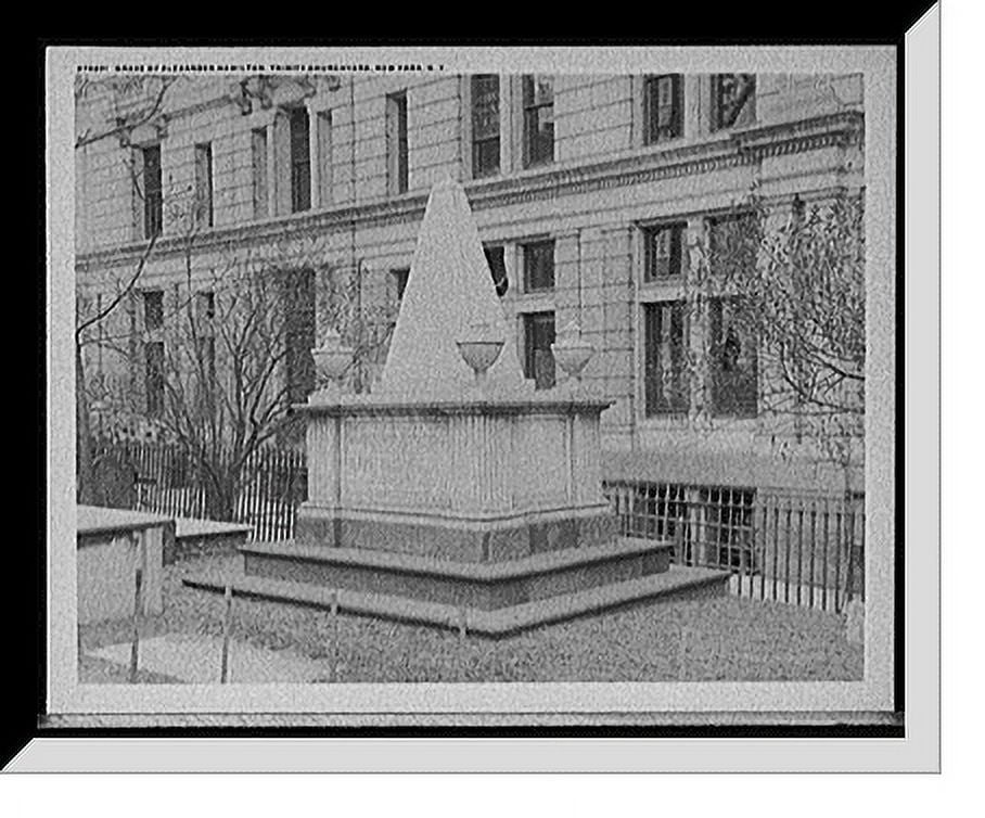 Historic Framed Print, Grave of Alexander Hamilton, Trinity Churchyard ...