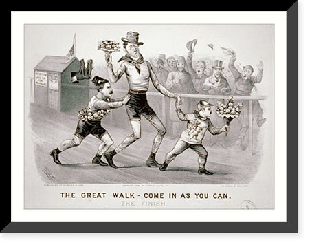 Historic Framed Print, Great walk - come in as you can The finish., 17 ...