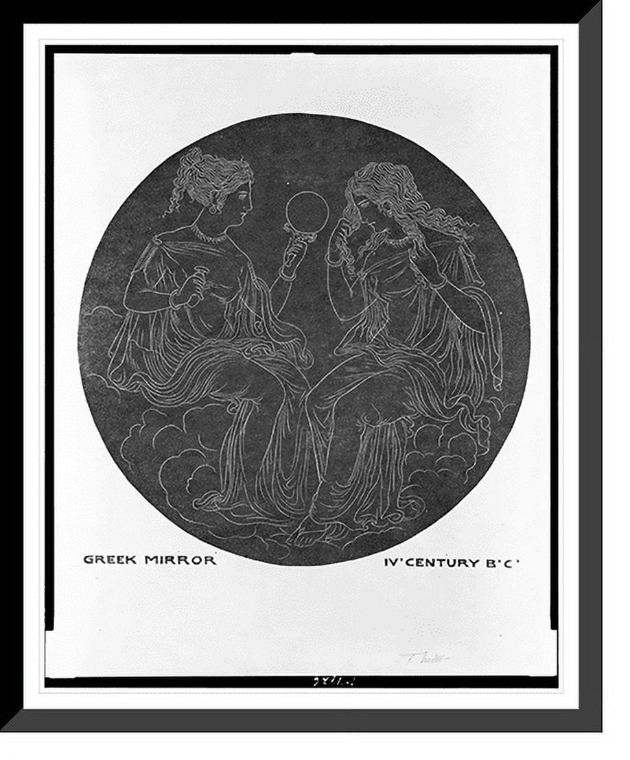 Historic Framed Print, Greek mirror. IV century B.C..F. Eudell., 17-7/8 ...