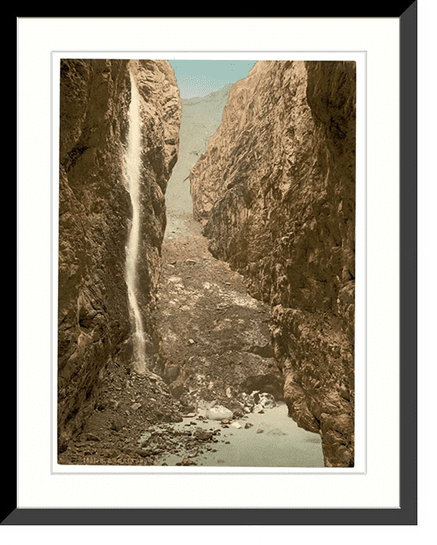 Historic Framed Print, Grindelwald grotto II with waterfall Bernese ...
