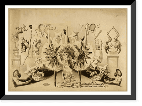 Historic Framed Print, Grotesque gyrations by gifted eccentriques, 17-7 ...