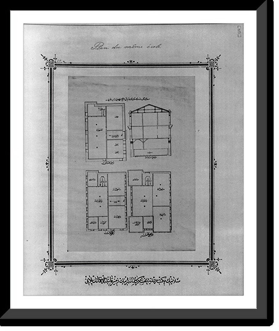 Historic Framed Print, [Ground and first floor plans, imperial military ...