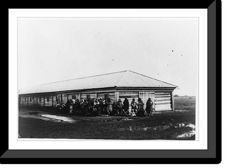 Historic Framed Print, [Group of female exiles and their children ...
