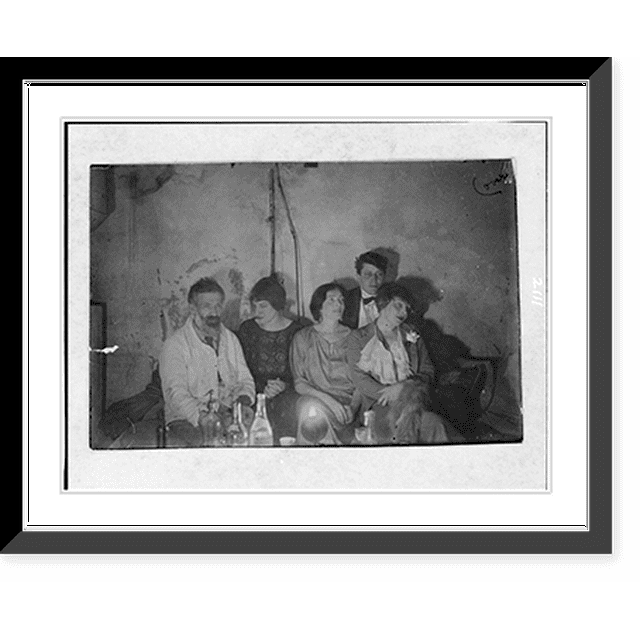 Historic Framed Print, [Group portrait at Constantin Brancusi's studio ...