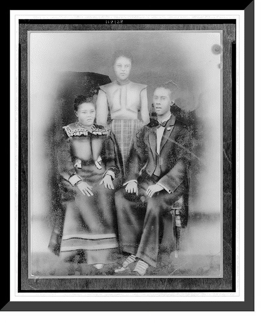 Historic Framed Print, [Group portrait of Mary Cora Johnson (l ...