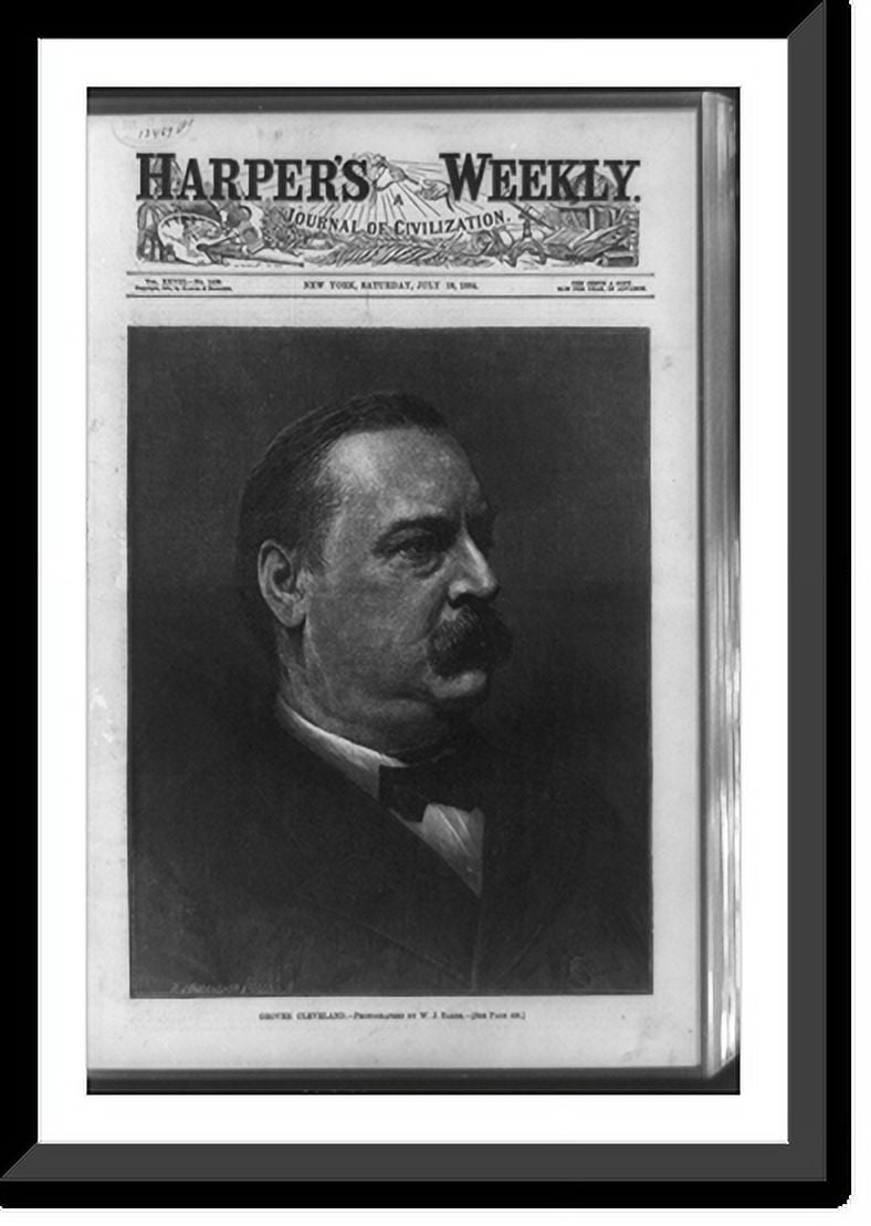 Historic Framed Print, Grover Cleveland.R. Staudenbaur, s.c ...