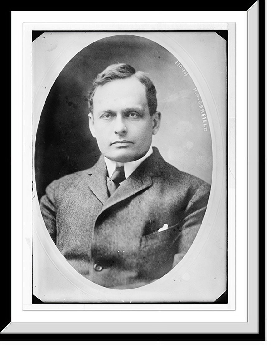 Historic Framed Print, H.A. Garfield, cameo portrait bust, 17-7/8" x 21 ...