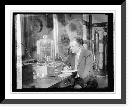 Historic Framed Print, H.B. Henrickson of Bu. of Stds. with Lt ...