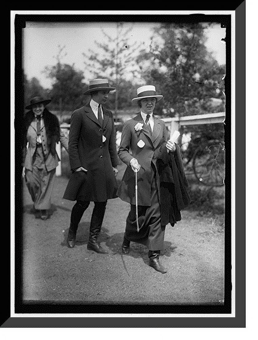 Historic Framed Print, HORSE SHOWS. MISS MILDRED GREBB AND MISS HELEN ...