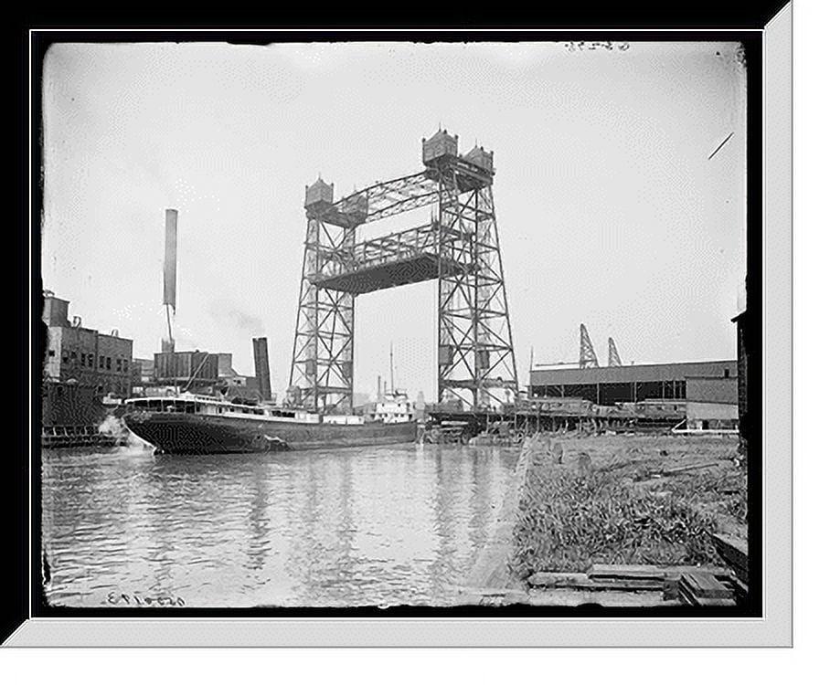 Historic Framed Print, [Halstead Street lift bridge, Chicago, Ill.] - 2 ...