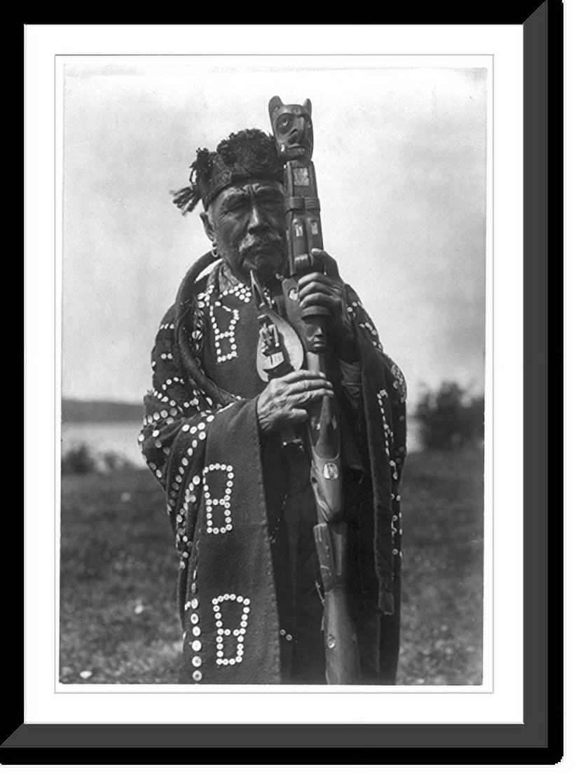 Historic Framed Print, Hamasaka in Tluwulahu costume with speaker's ...