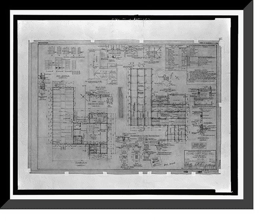 Historic Framed Print, Hamilton Field, Airmen's Open Mess, First cul-de ...