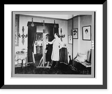 Historic Framed Print, [Hamilton King, full-length portrait, standing ...