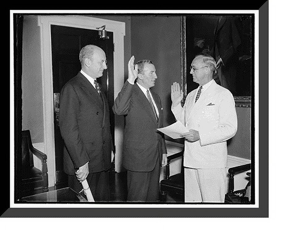 Historic Framed Print, Hanes take oath as Assistant Secretary of Treasury. Washington, D.C ...