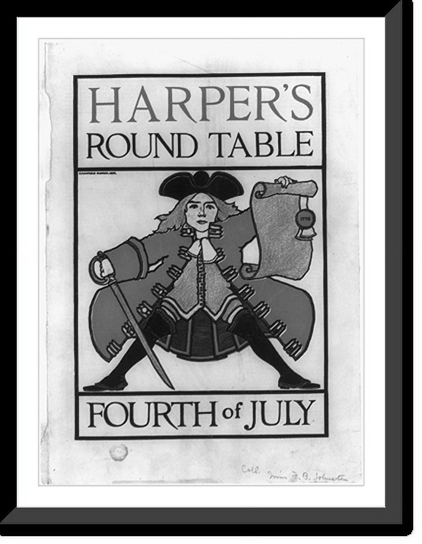 Historic Framed Print, Harper's round table - Fourth of July, 17-7/8" x ...