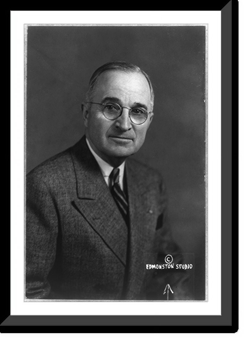 Historic Framed Print, [Harry Truman, half-length portrait, facing ...