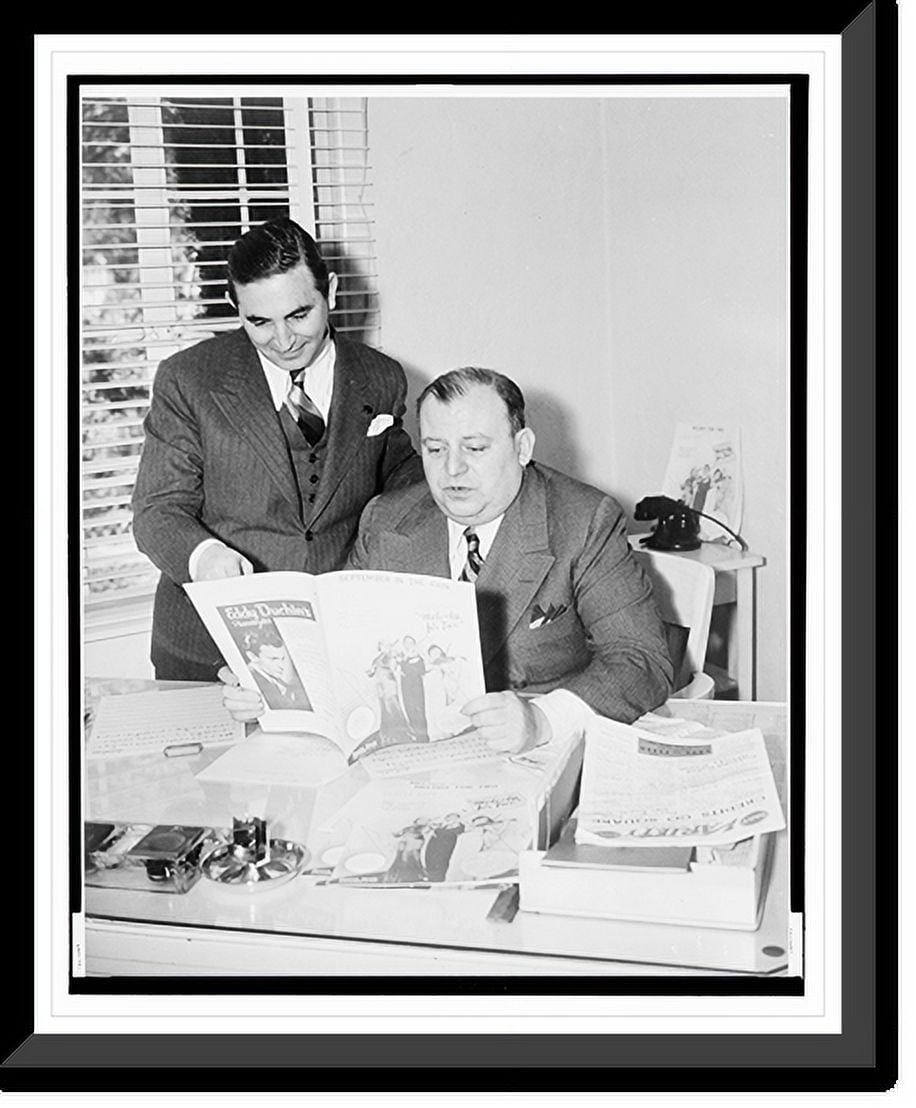Historic Framed Print, [Harry Warren, standing, and Al Dubin, sitting ...