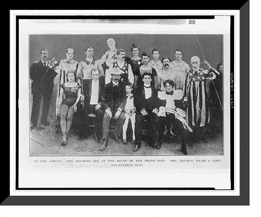 Historic Framed Print, [Harry and Beatrice Houdini with the Welsh ...