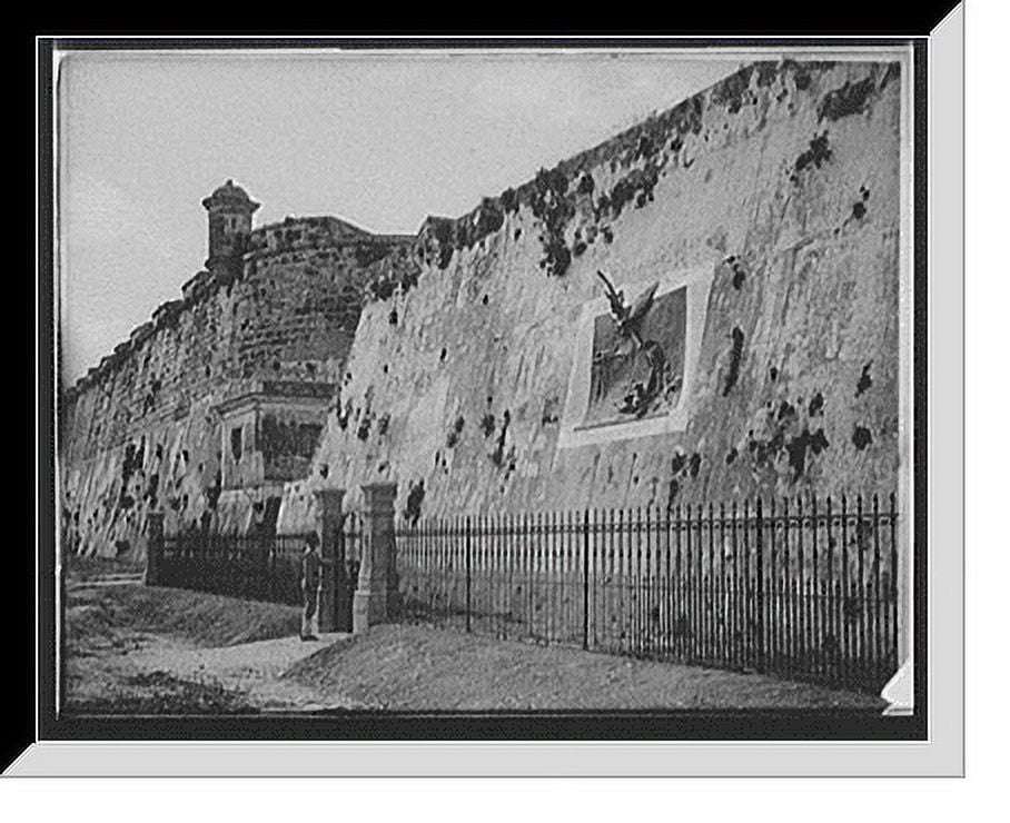 Historic Framed Print, [Havana, Cuba, execution wall in Cabanas], 17-7/ ...