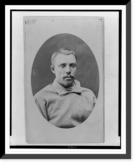 Historic Framed Print, [Head-and-shoulders portrait of a man, dressed ...