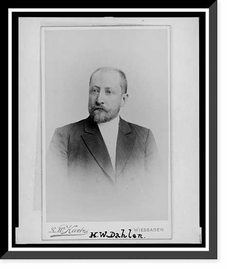 Historic Framed Print, [Heinrich Wilhelm Dahlen, German economist, head ...