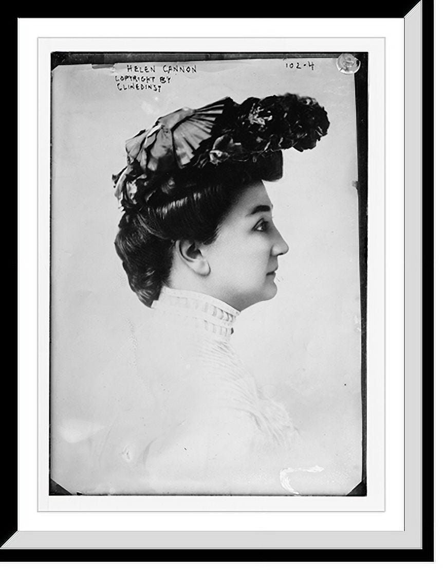Historic Framed Print, Helen Cannon, profile view, copyright by ...