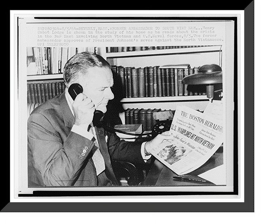 Historic Framed Print, [Henry Cabot Lodge, half-length portrait, seated ...