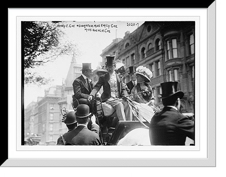 Historic Framed Print, Henry E. Coe & Daughter Miss Emily Coe, Miss ...