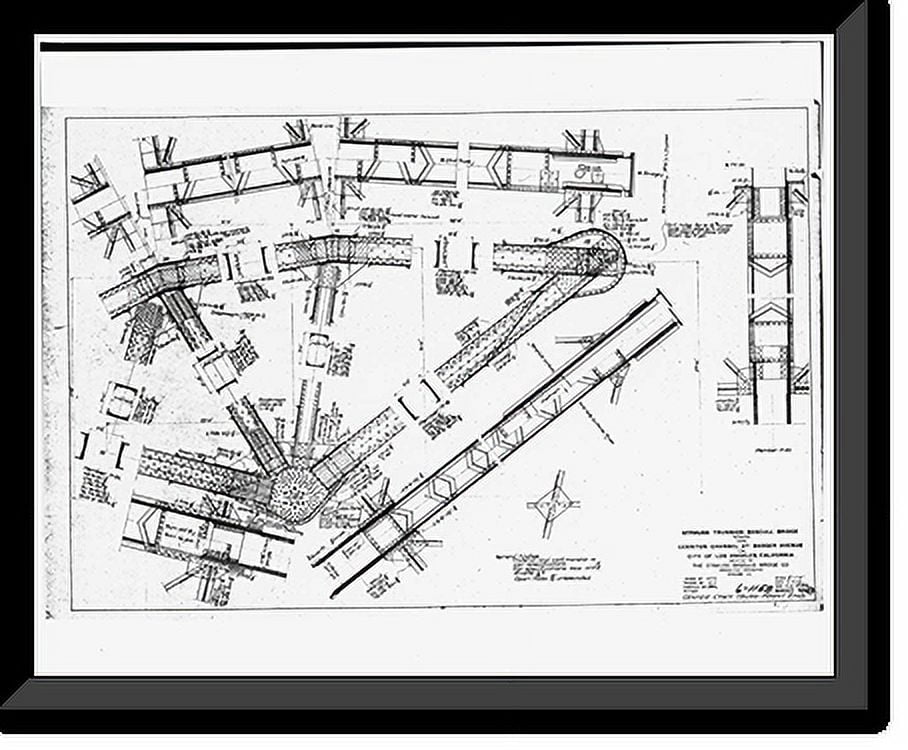 Historic Framed Print, Henry Ford Bridge, Spanning Cerritos Channel ...