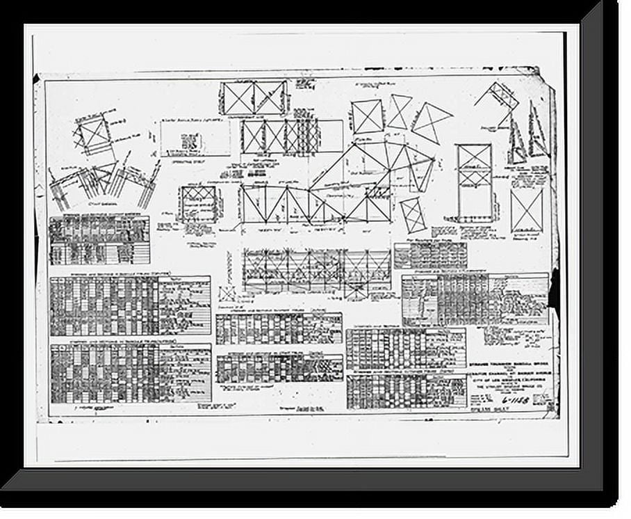 Historic Framed Print, Henry Ford Bridge, Spanning Cerritos Channel ...